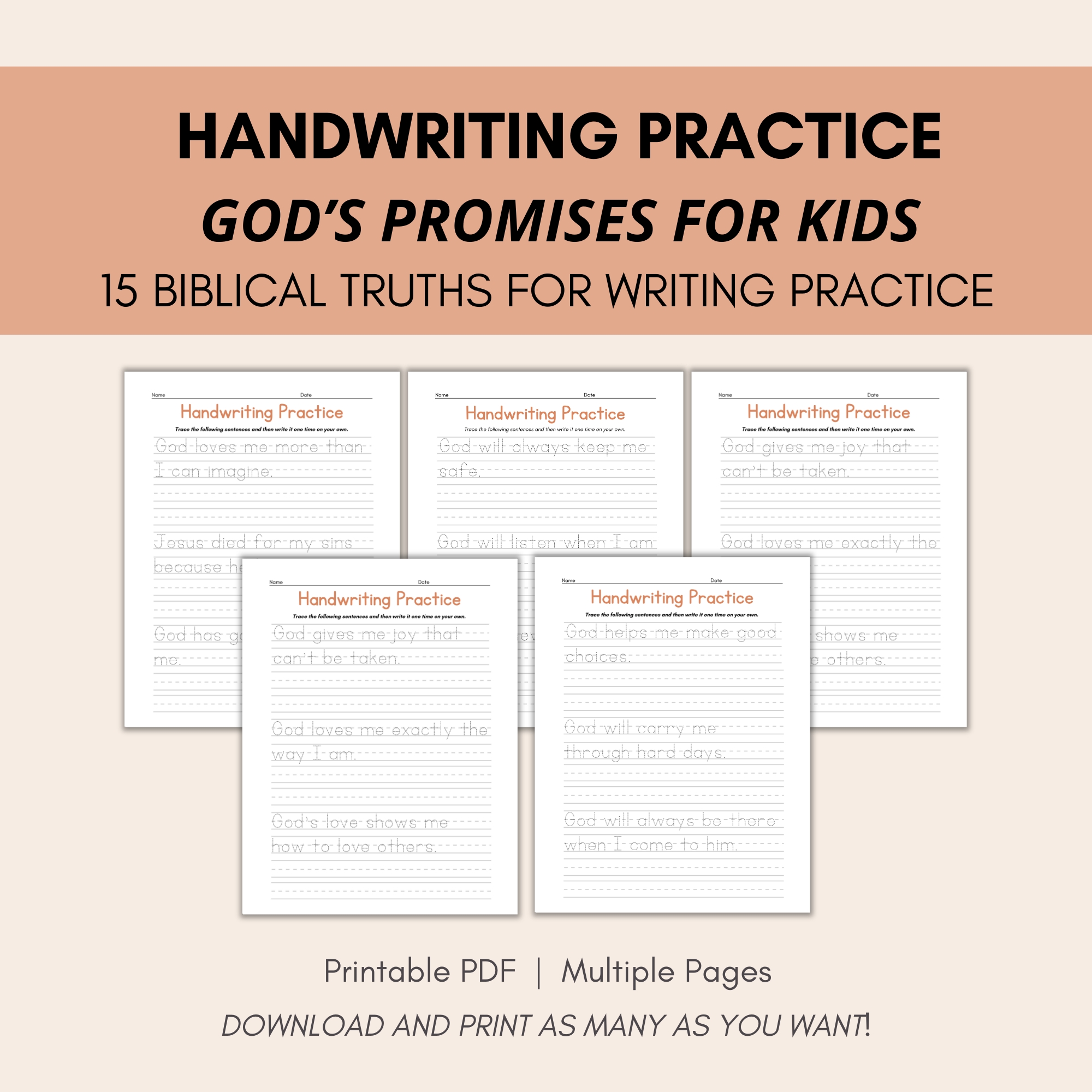 God's Promises for Kids - Handwriting Practice - Susannah Judd